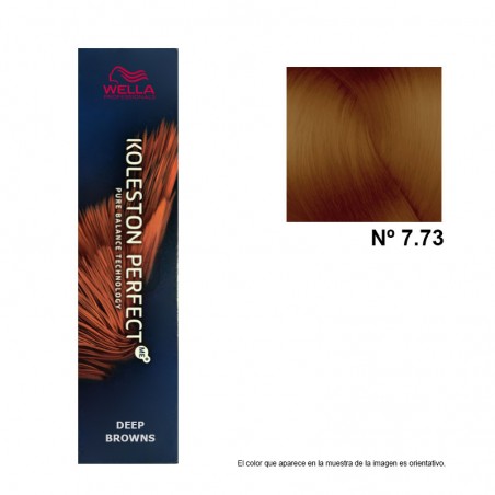 tinte wella koleston perfect me+ 7.73 Rubio Mediano Marrón Dorado